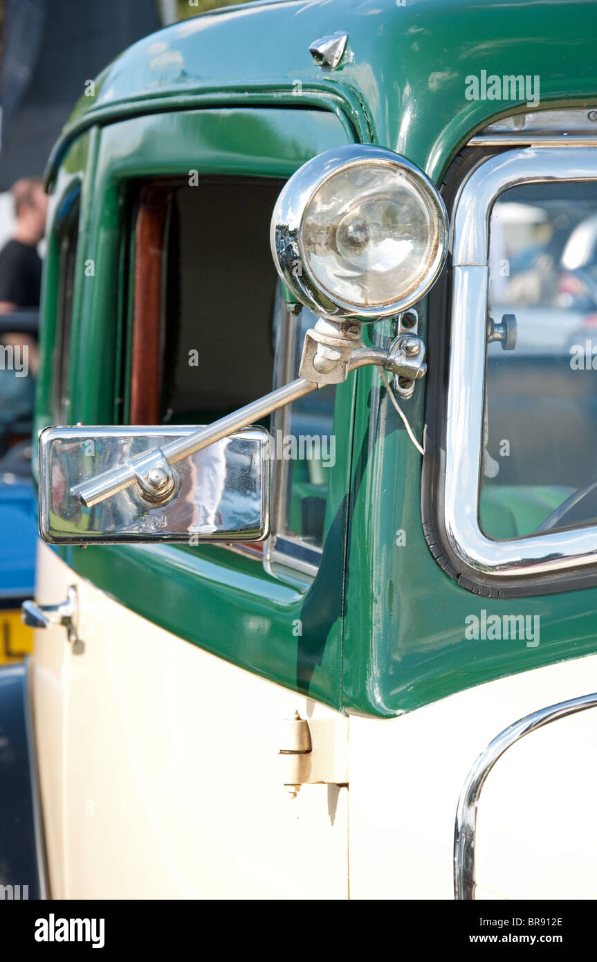 Offside front windshield pillar of a Morris 15/6 showing spot light and ...
