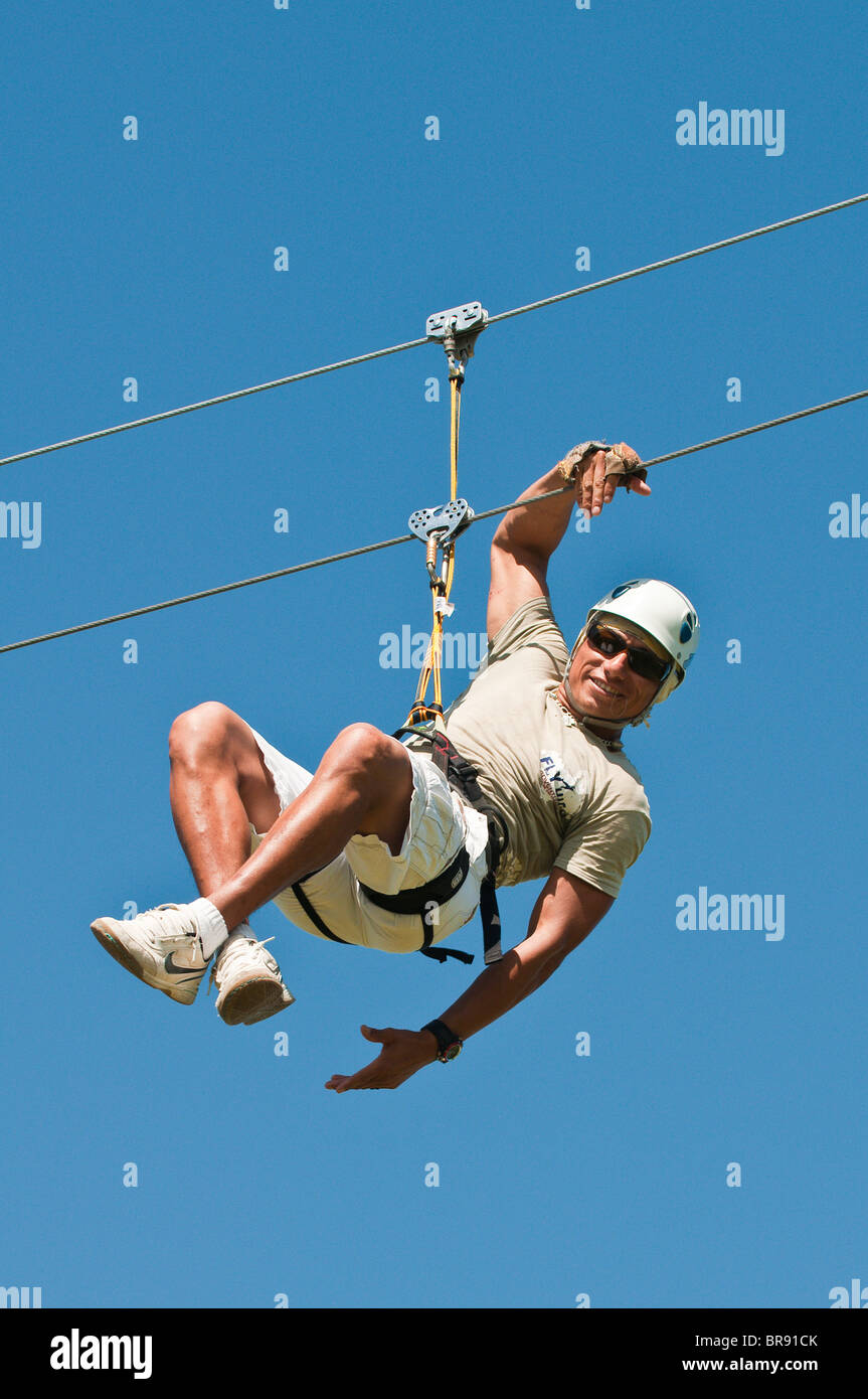 Mexico, Cozumel. Adventure Park zip lining, Isla de Cozumel (Cozumel ...