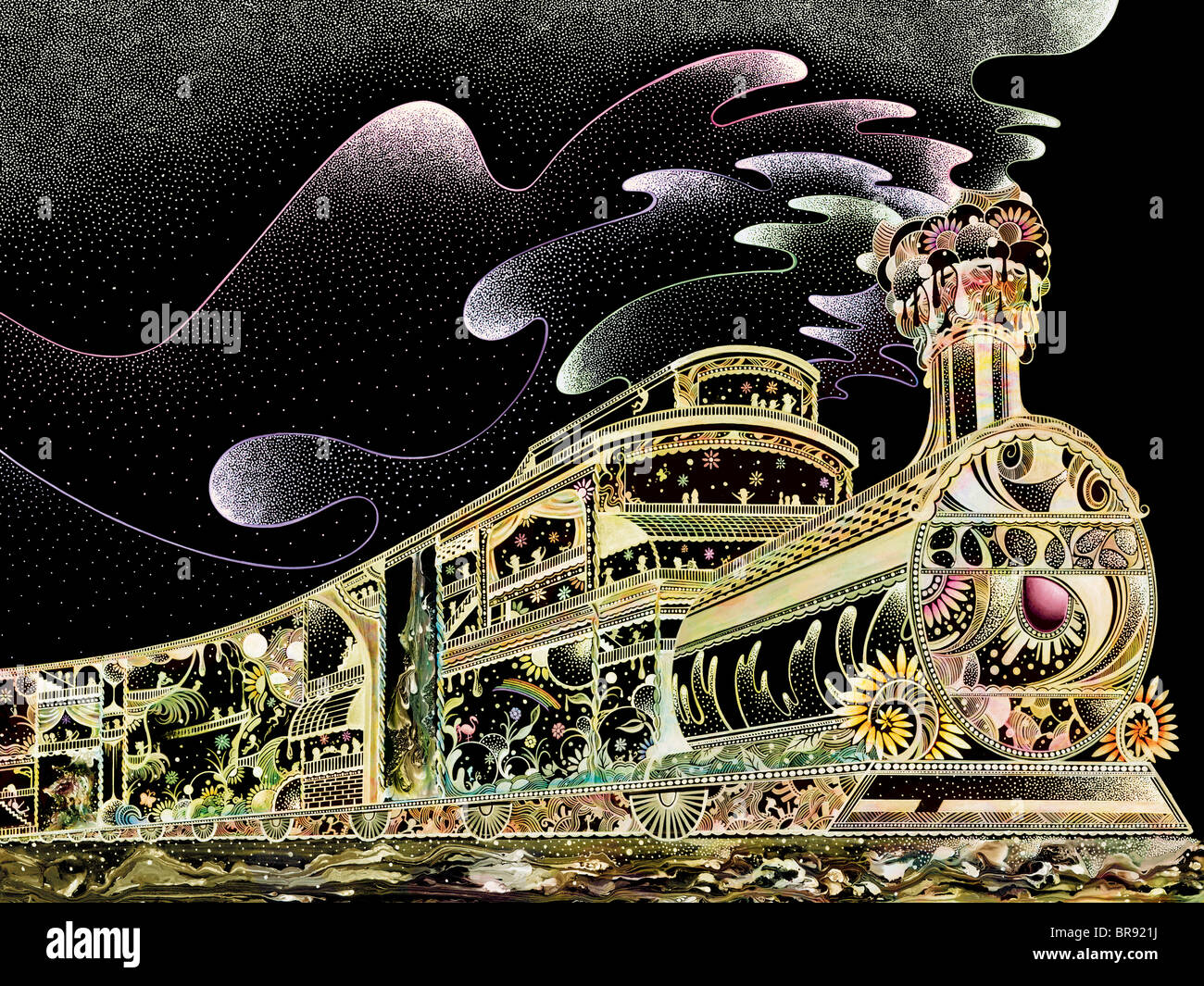 Coloured train hi-res stock photography and images - Alamy