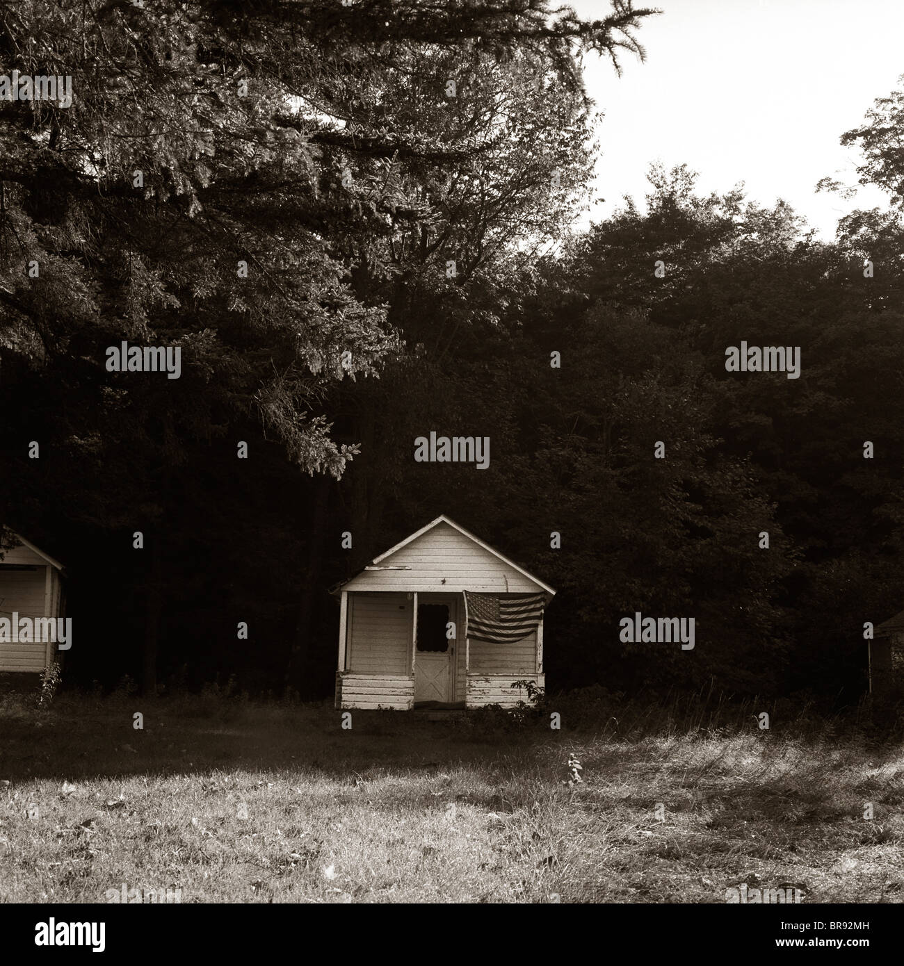 An abandoned white clapboard Motel cottage Searsburg Vermont Stock ...