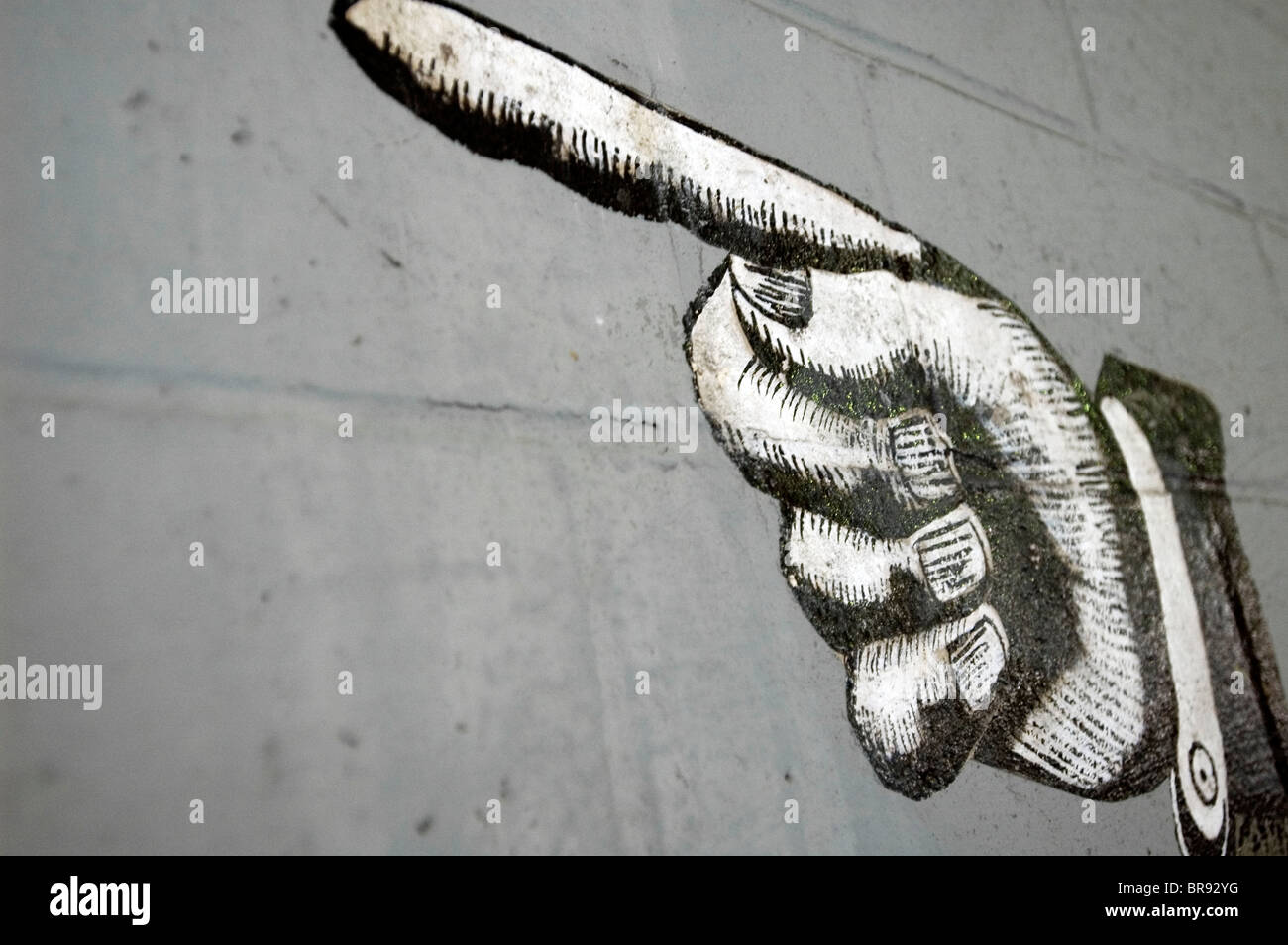 Graffiti of a hand hi-res stock photography and images - Alamy