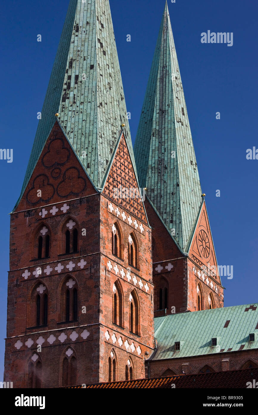 Germany, Schleswig-Holstein, Lubeck. Marienkirche church Stock Photo ...