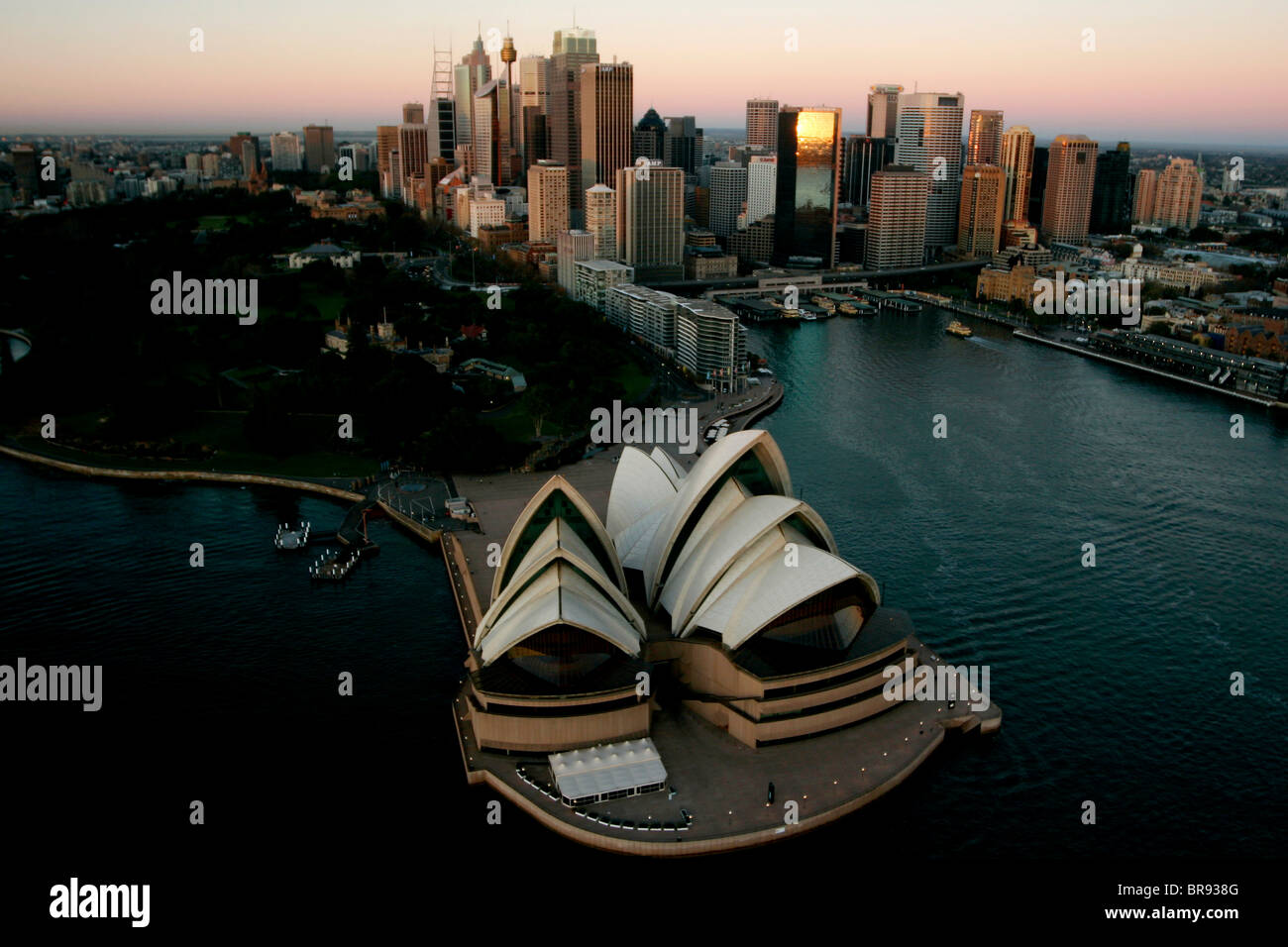 Sydney opera house sunrise aerial hi-res stock photography and images ...