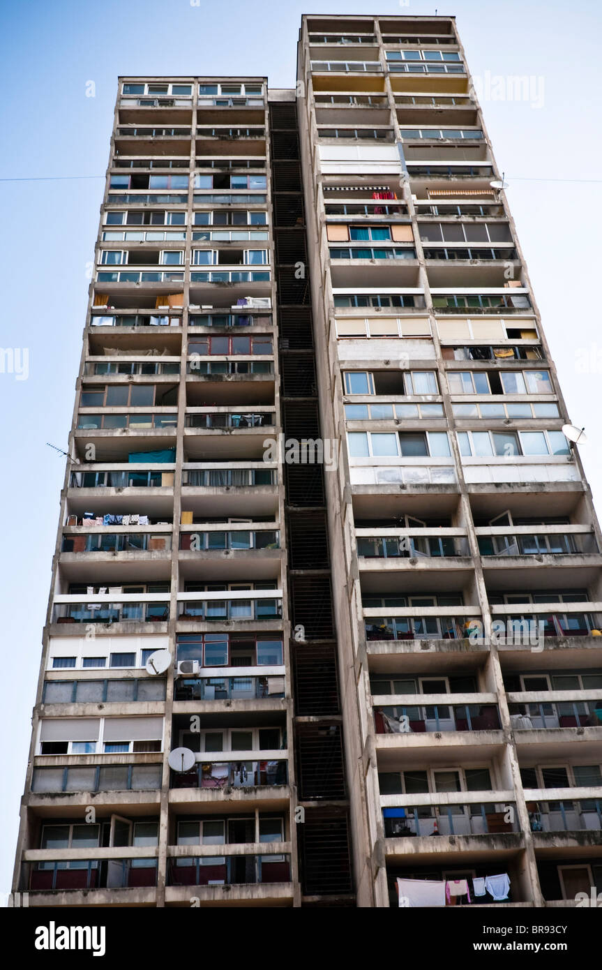 Novi Zagreb is modern part of the city, consisting of blocks of flats ...