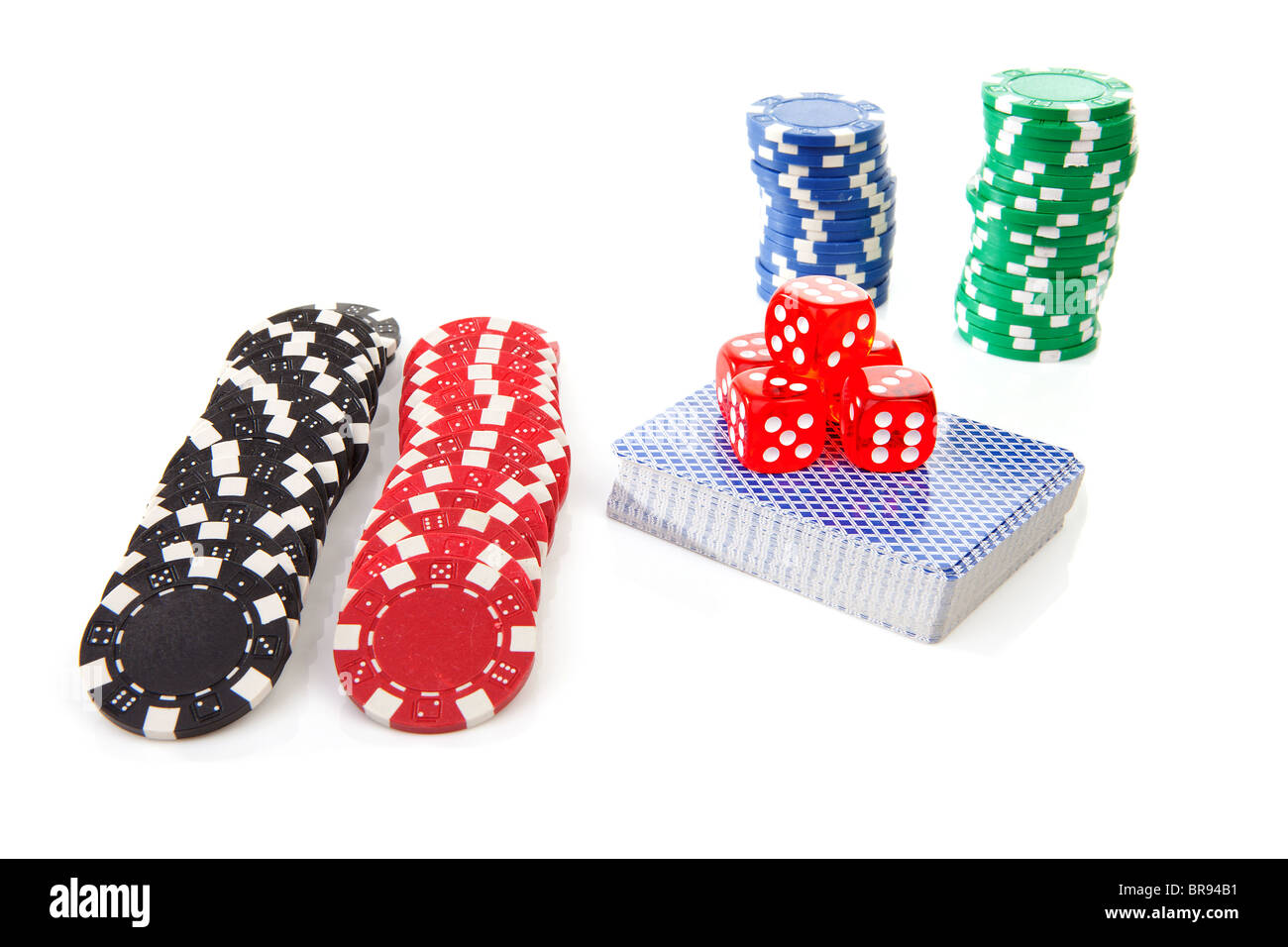 Poker chips gambling addiction Cut Out Stock Images & Pictures - Alamy