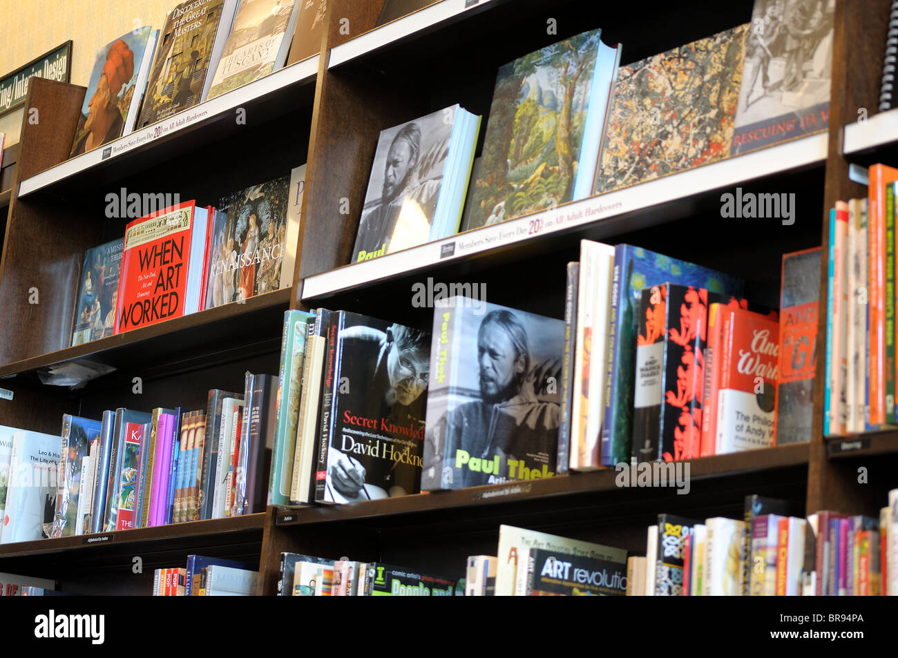 book store interior. shelves filled with books for sale at Borders book ...