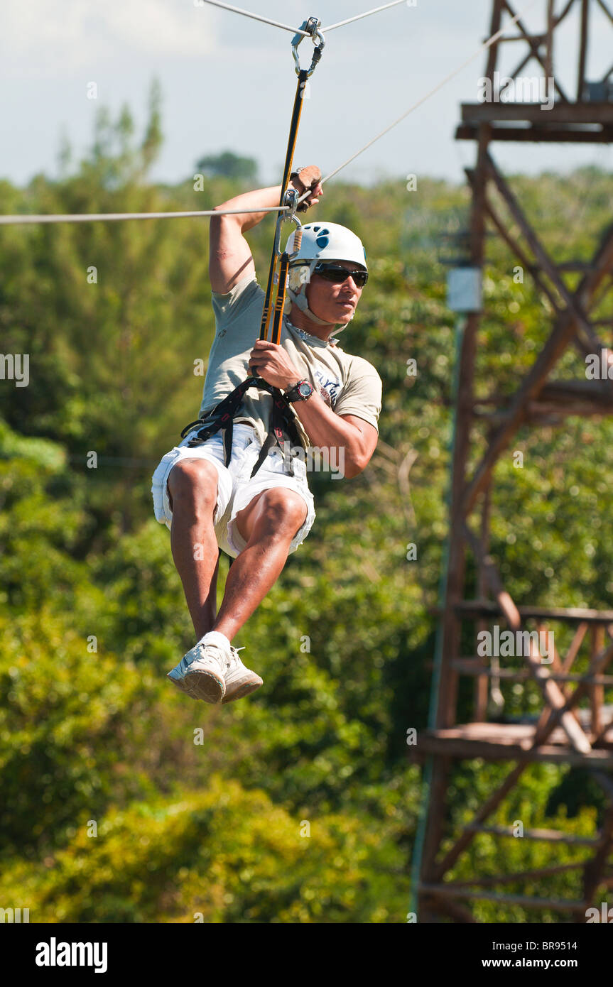 Mexico, Cozumel. Adventure Park zip lining, Isla de Cozumel (Cozumel ...