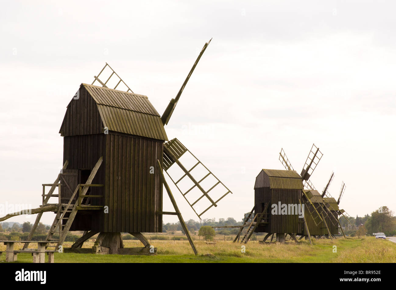 Swedish Windmill One of the 400 year old windmills in 'windmill row' at ...