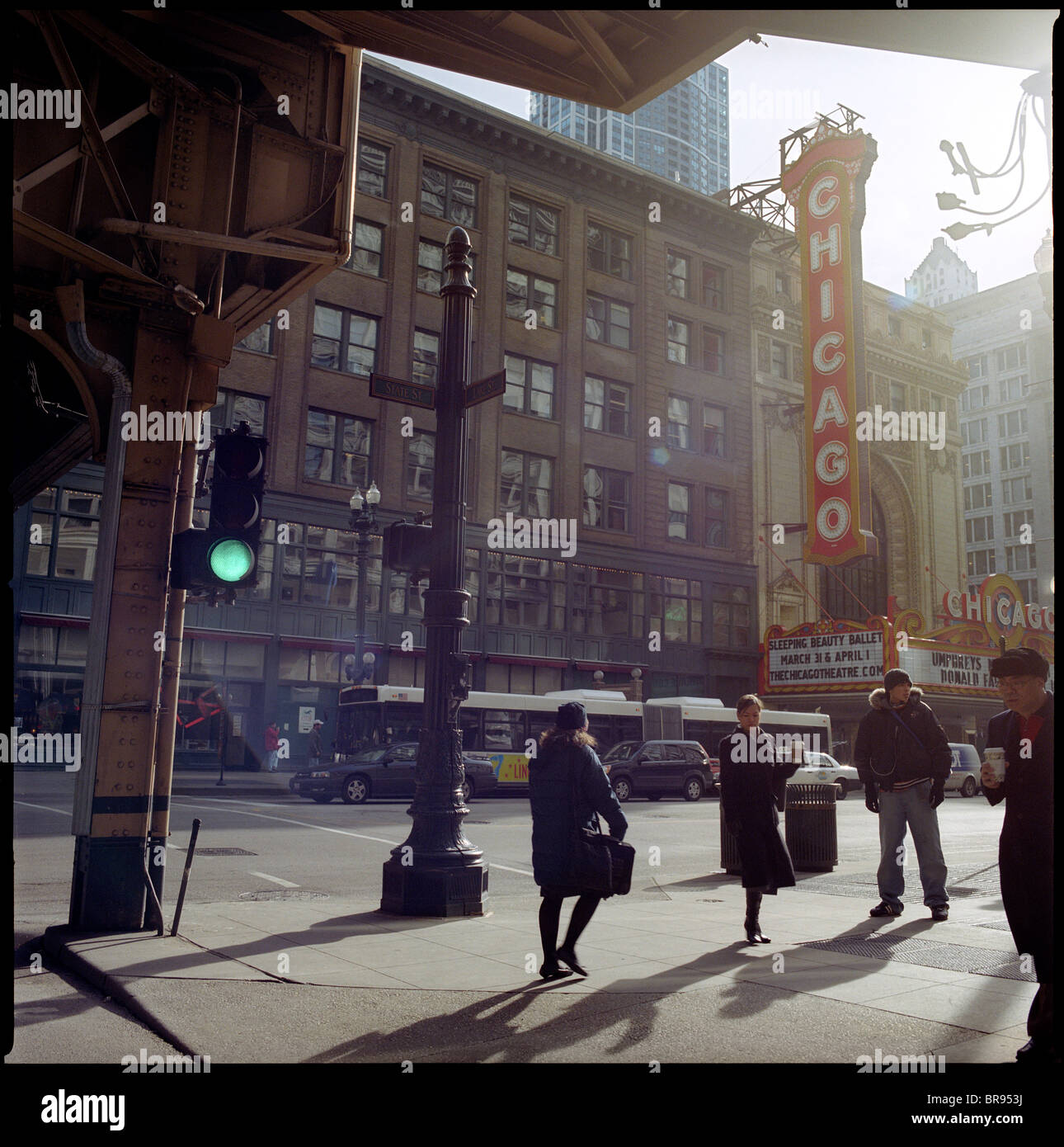 Chicago Loop street scene Stock Photo - Alamy