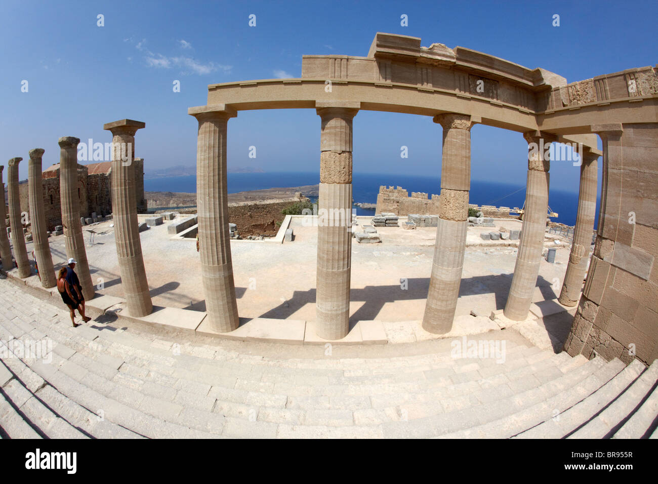 The Acropolis Lindos Rhodes Greek Islands Hellas Stock Photo - Alamy