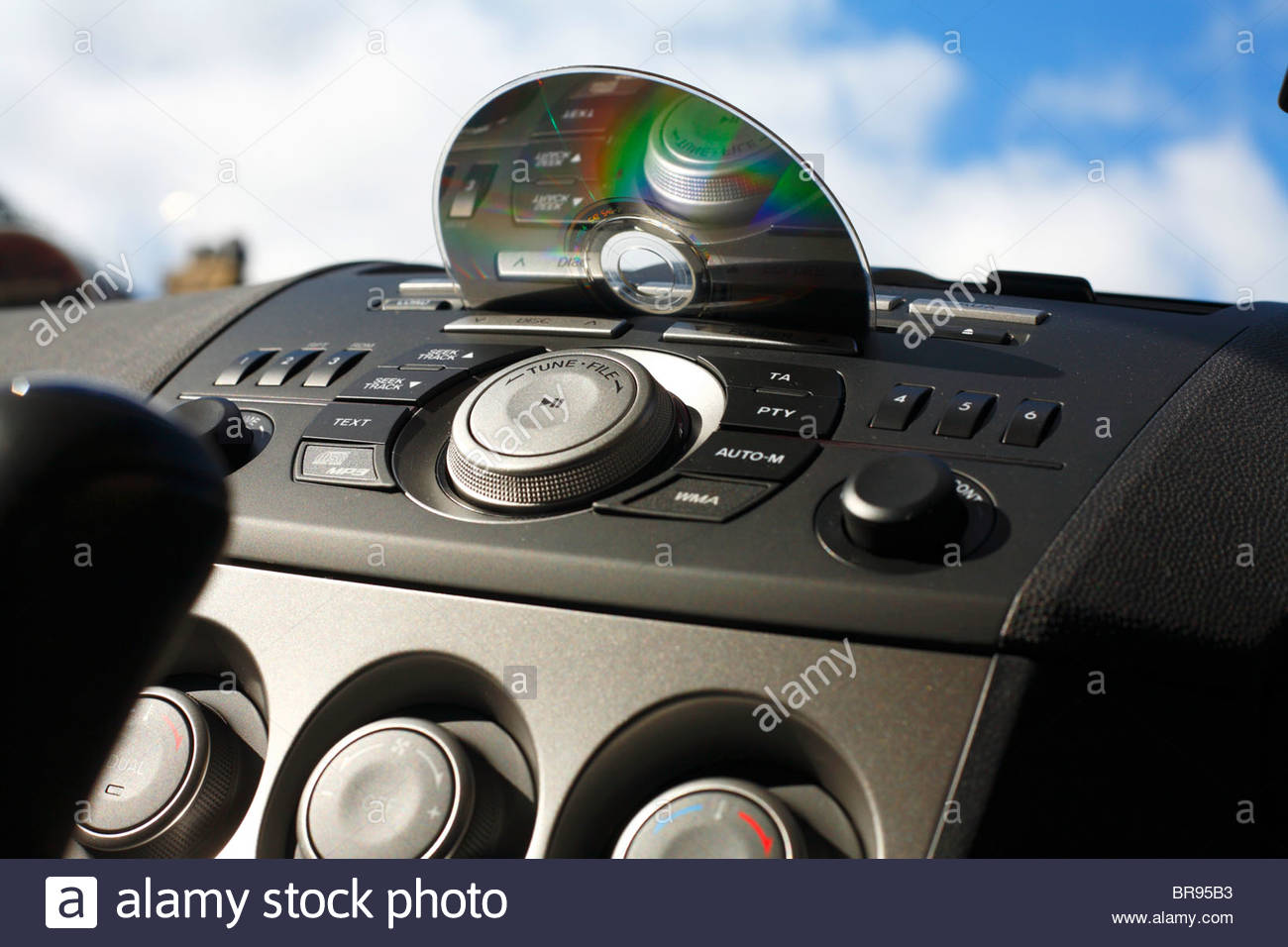 Centre console in car cabin Stock Photo - Alamy
