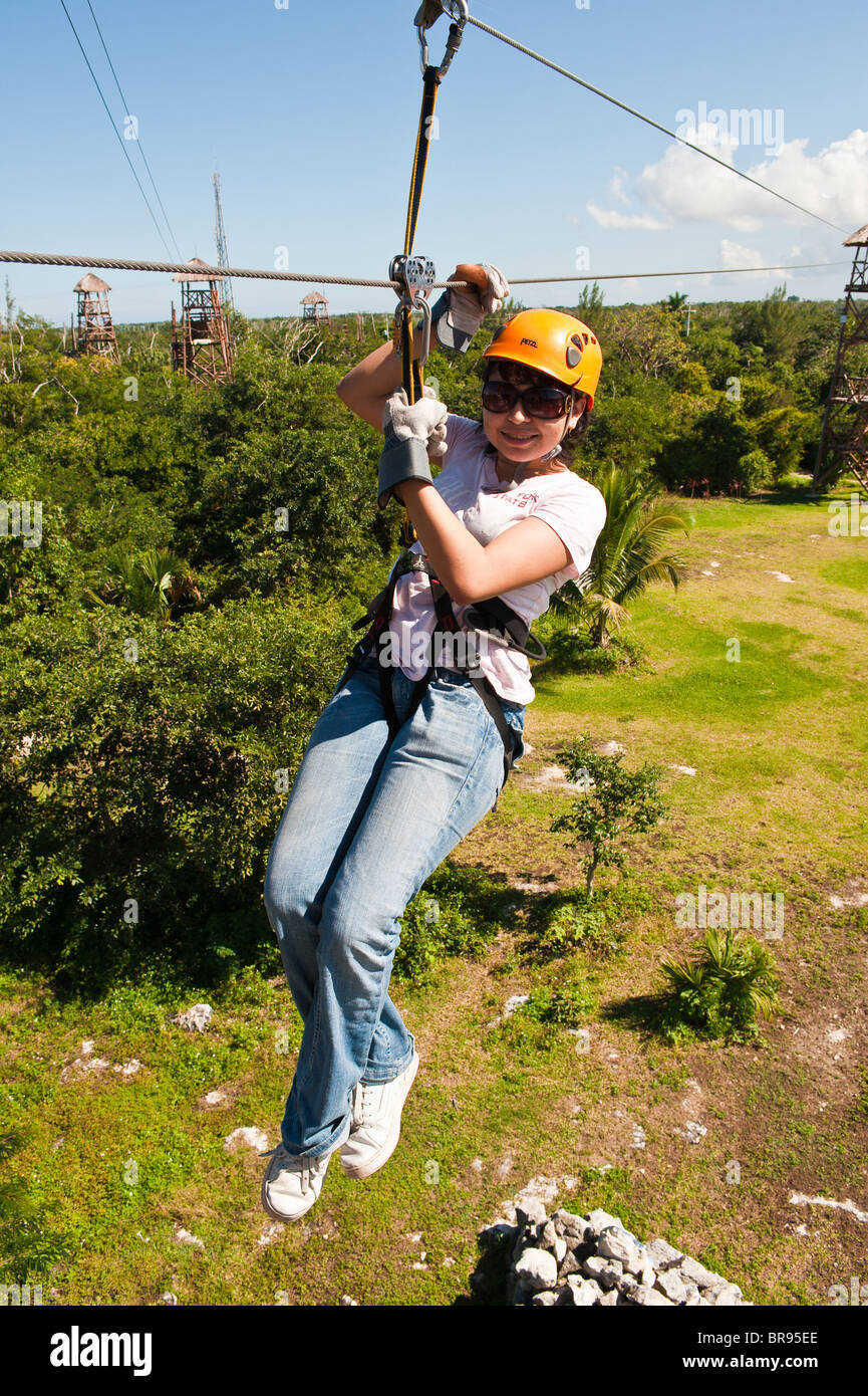 Mexico, Cozumel. Adventure Park zip lining, Isla de Cozumel (Cozumel ...
