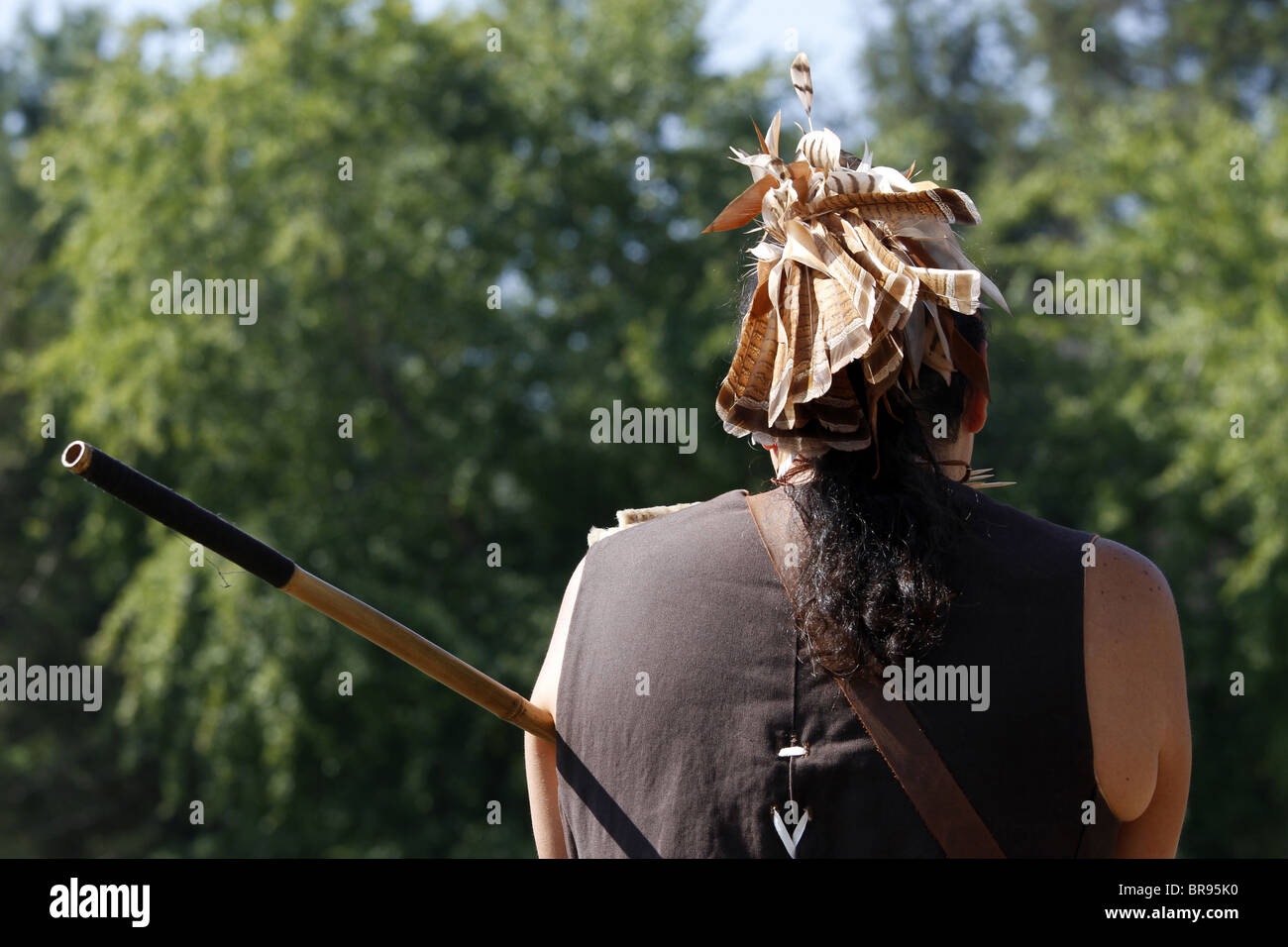 Cherokee, North Carolina - A Cherokee man, member of the Warriors of ...