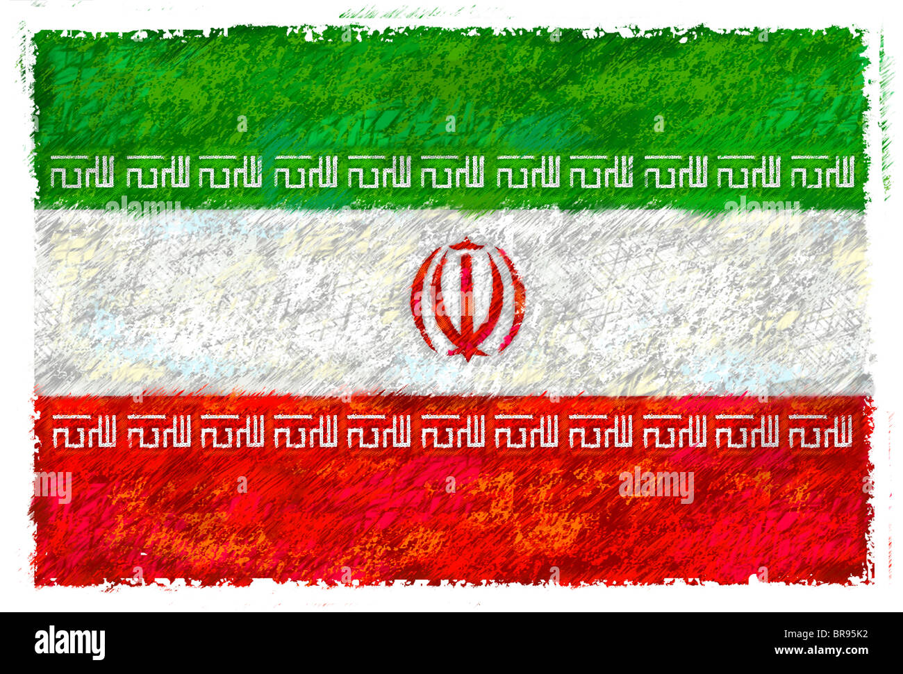 Flag of Iran Stock Photo - Alamy