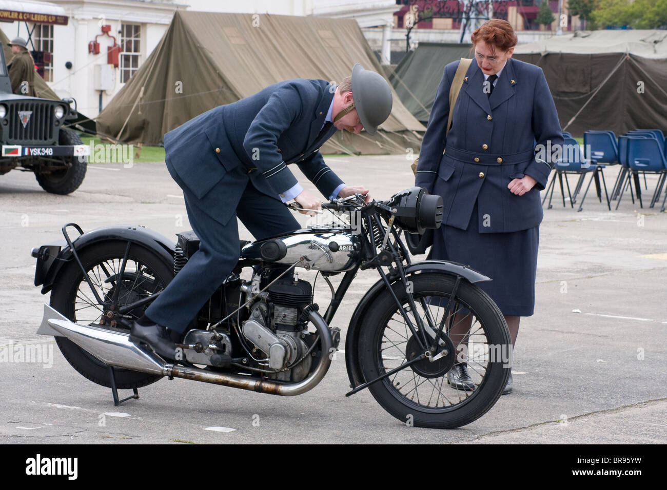 Dispatch rider army bike hi-res stock photography and images - Alamy