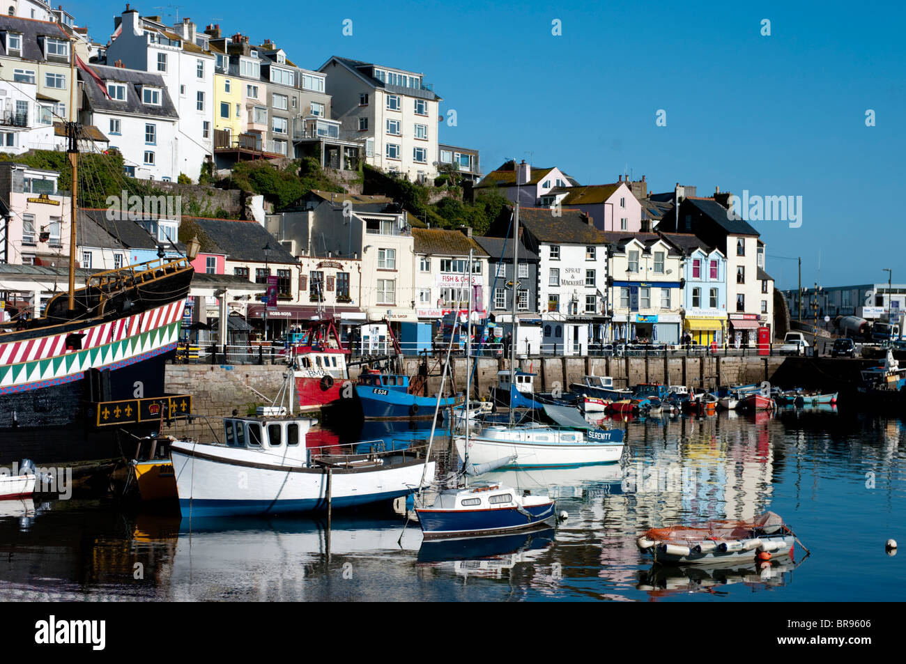 Europe, Uk, England, Devon, Brixham Harbour Stock Photo - Alamy
