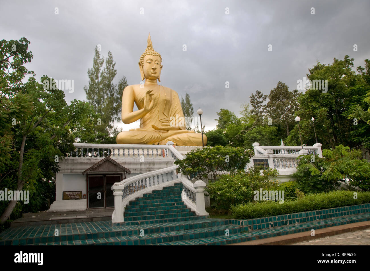 Buddha statue in the sitting position in Doi Saket,Thailand Stock Photo ...