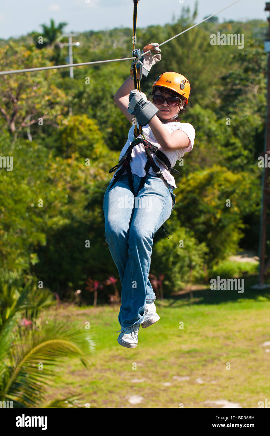 Mexico, Cozumel. Adventure Park zip lining, Isla de Cozumel (Cozumel ...