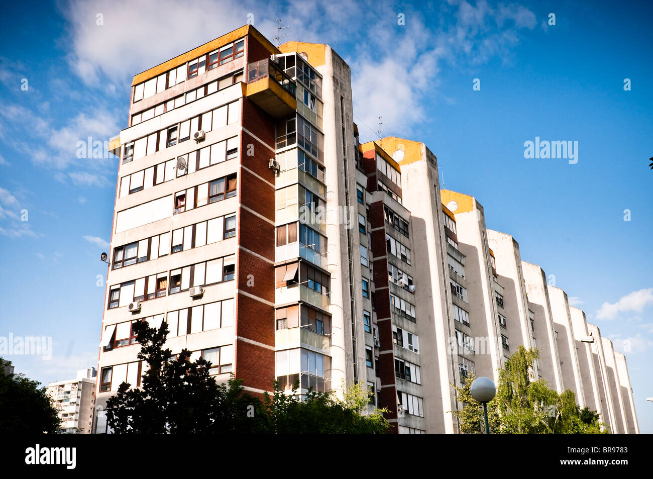 Novi Zagreb is modern part of the city, consisting of blocks of flats ...