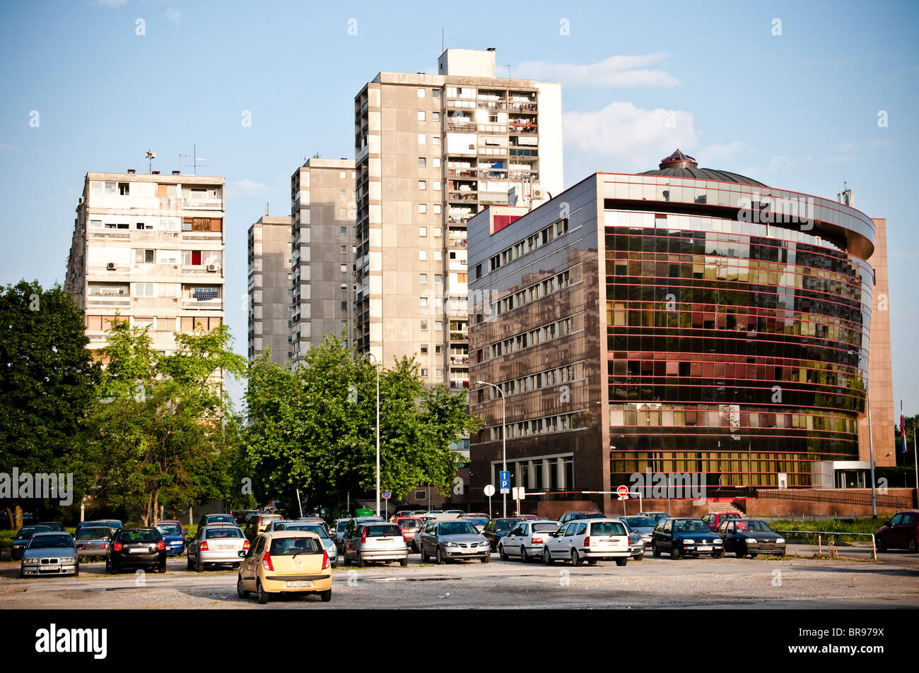 Novi Zagreb is modern part of the city, consisting of blocks of flats ...