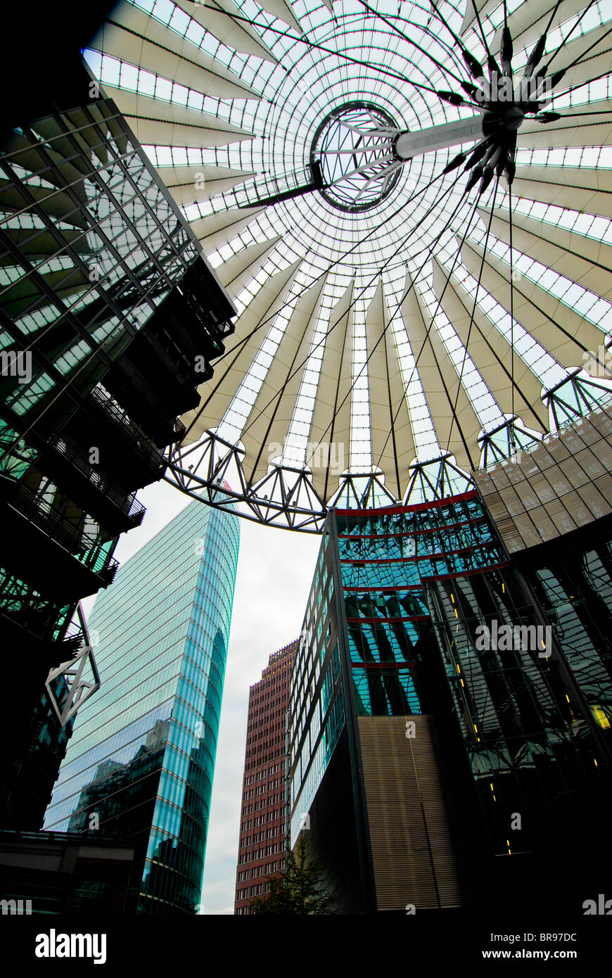The Sony Center, a Sony-sponsored building complex located at the ...
