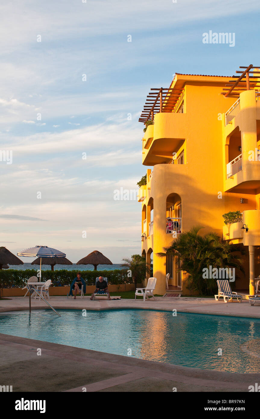 Mexico, Cozumel. Pool at Playa Azul Hotel, San Miguel, Isla Cozumel ...