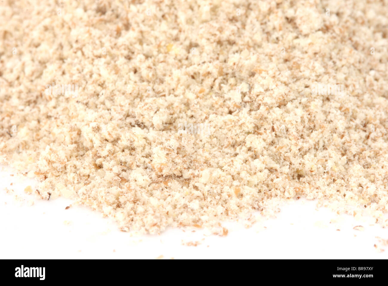 Close up view of wholemeal flour on white background Stock Photo - Alamy