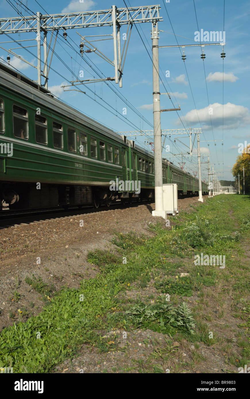 Russian electric train Stock Photo - Alamy