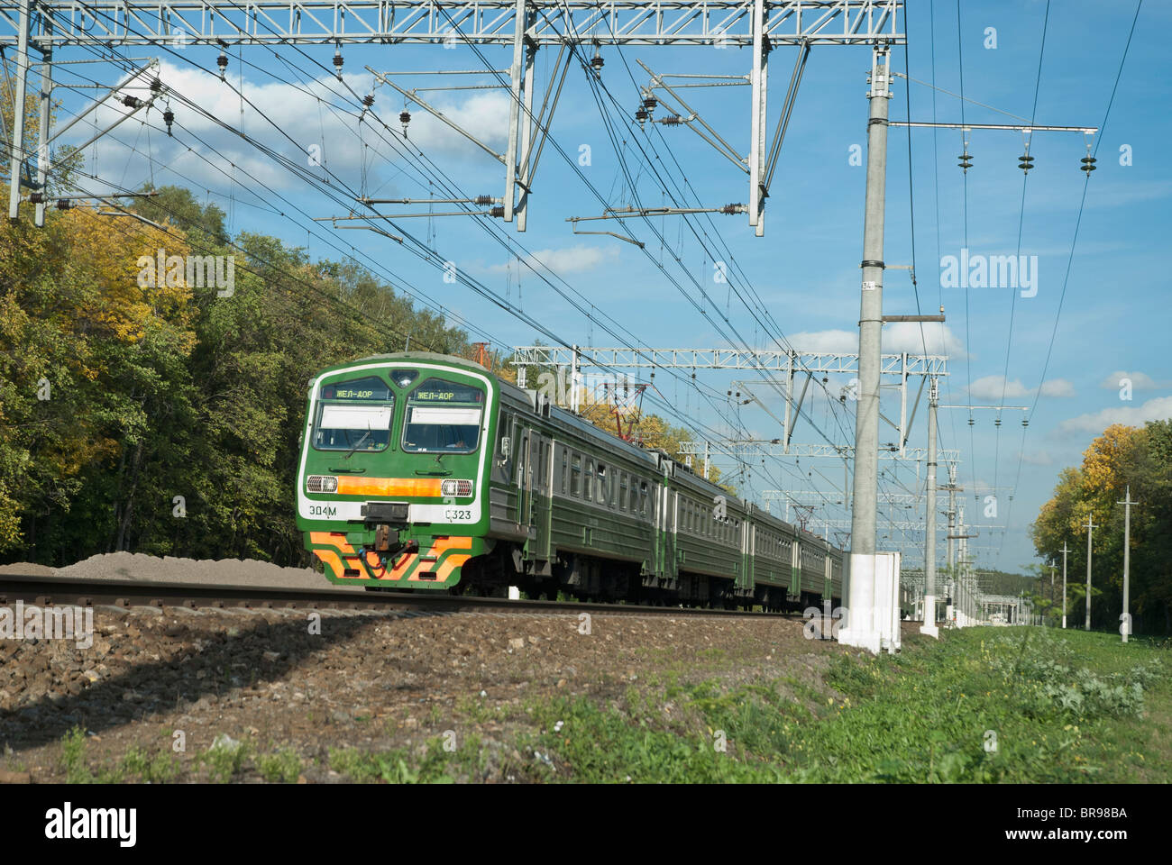 Russian electric train Stock Photo - Alamy