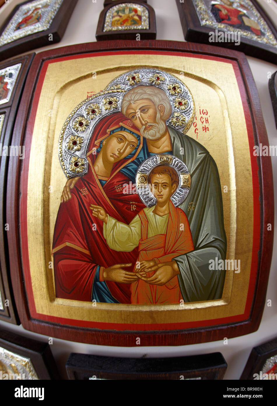 Greek Orthodox Icon Of Mary And Jesus Lindos Rhodes Greek Islands ...