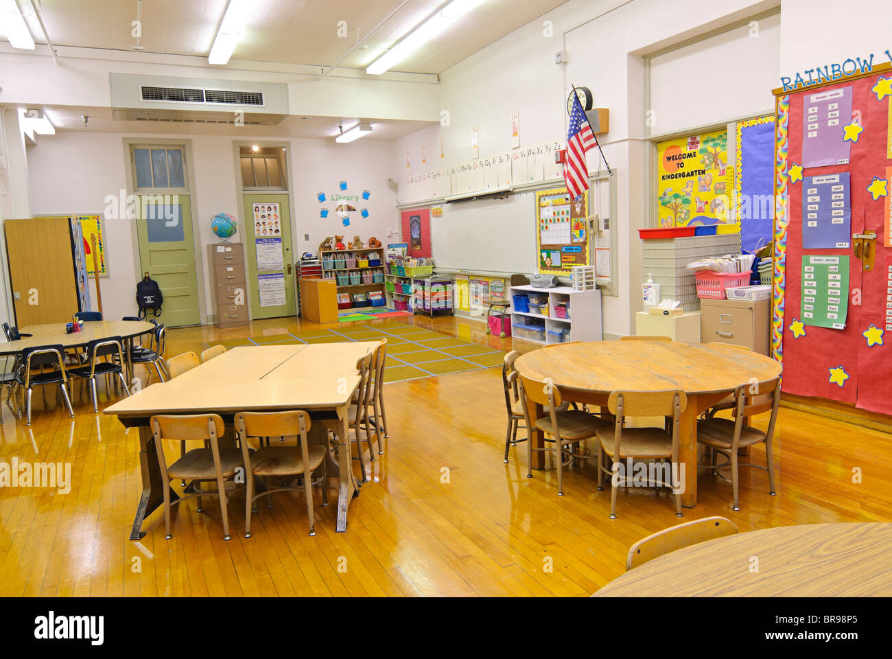 Kindergarten and First Grade classroom Stock Photo - Alamy