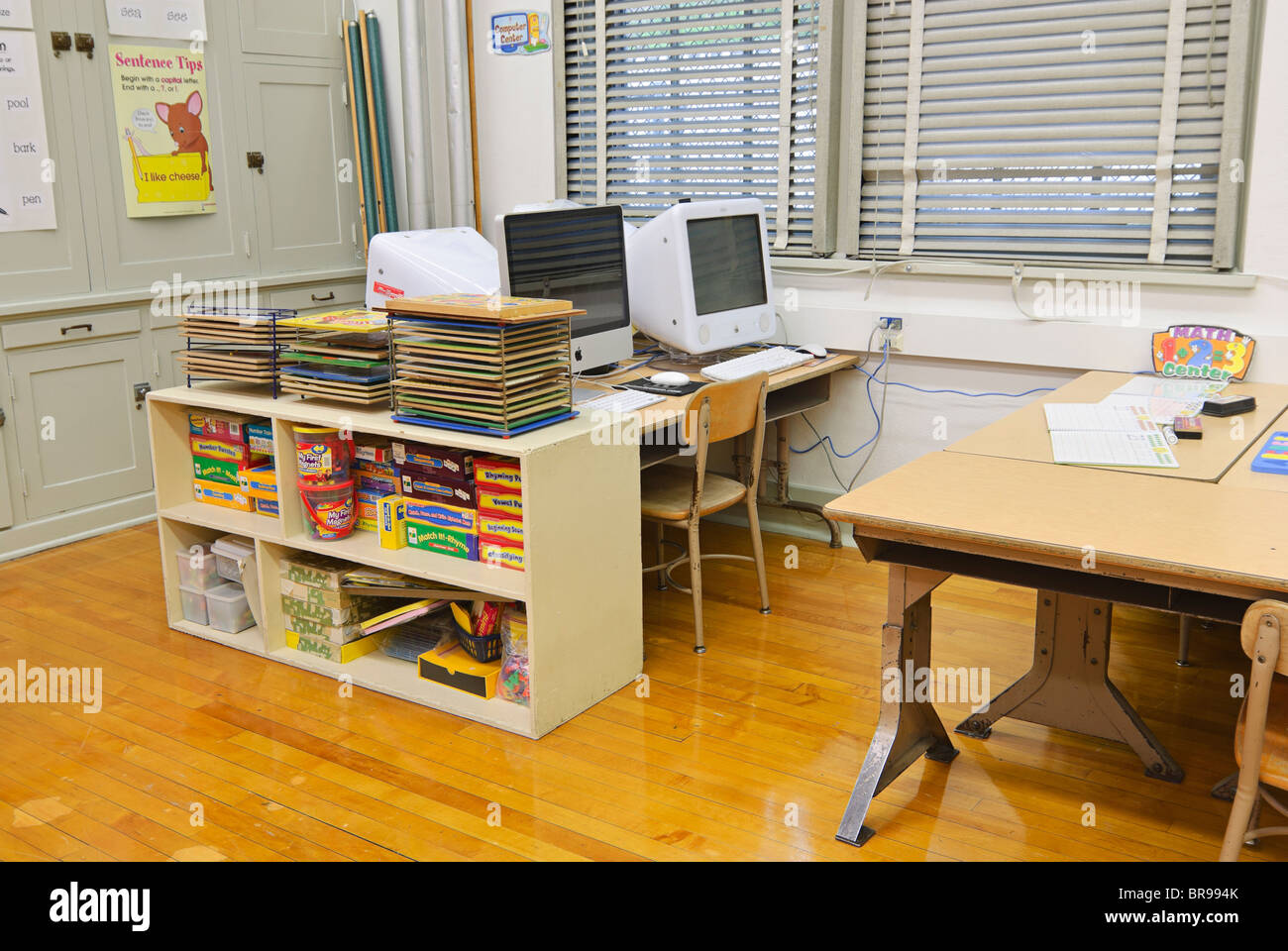Kindergarten and First Grade classroom Stock Photo - Alamy