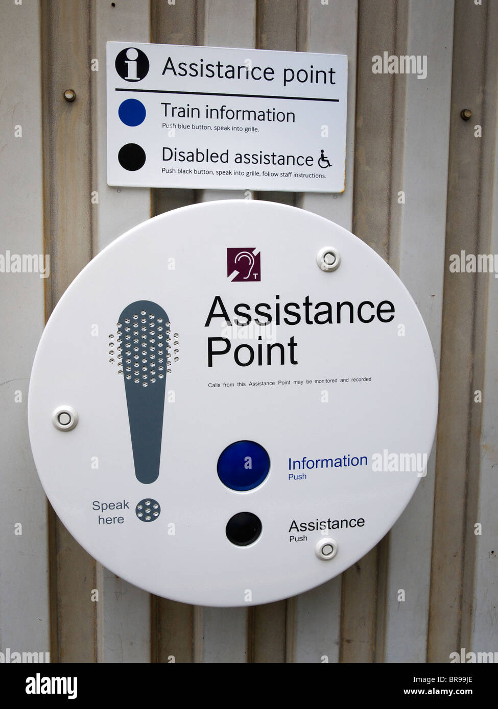 Train station help point hi-res stock photography and images - Alamy