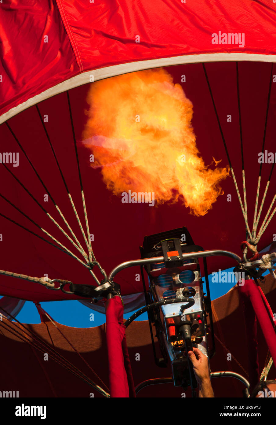 Hot Air Balloon heaters Stock Photo - Alamy