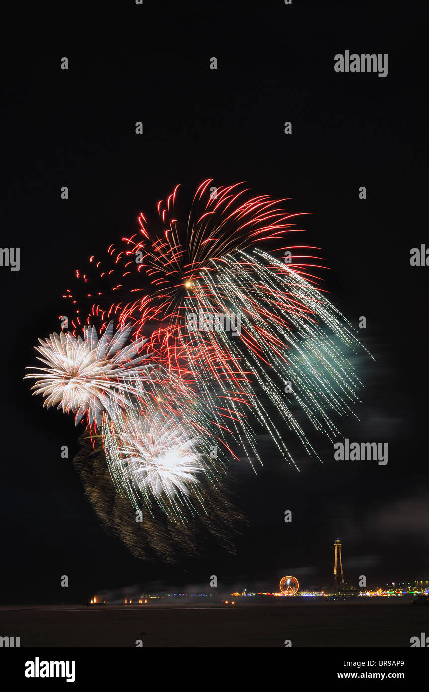 The French entry in the2010 world fireworks competition at Blackpool ...