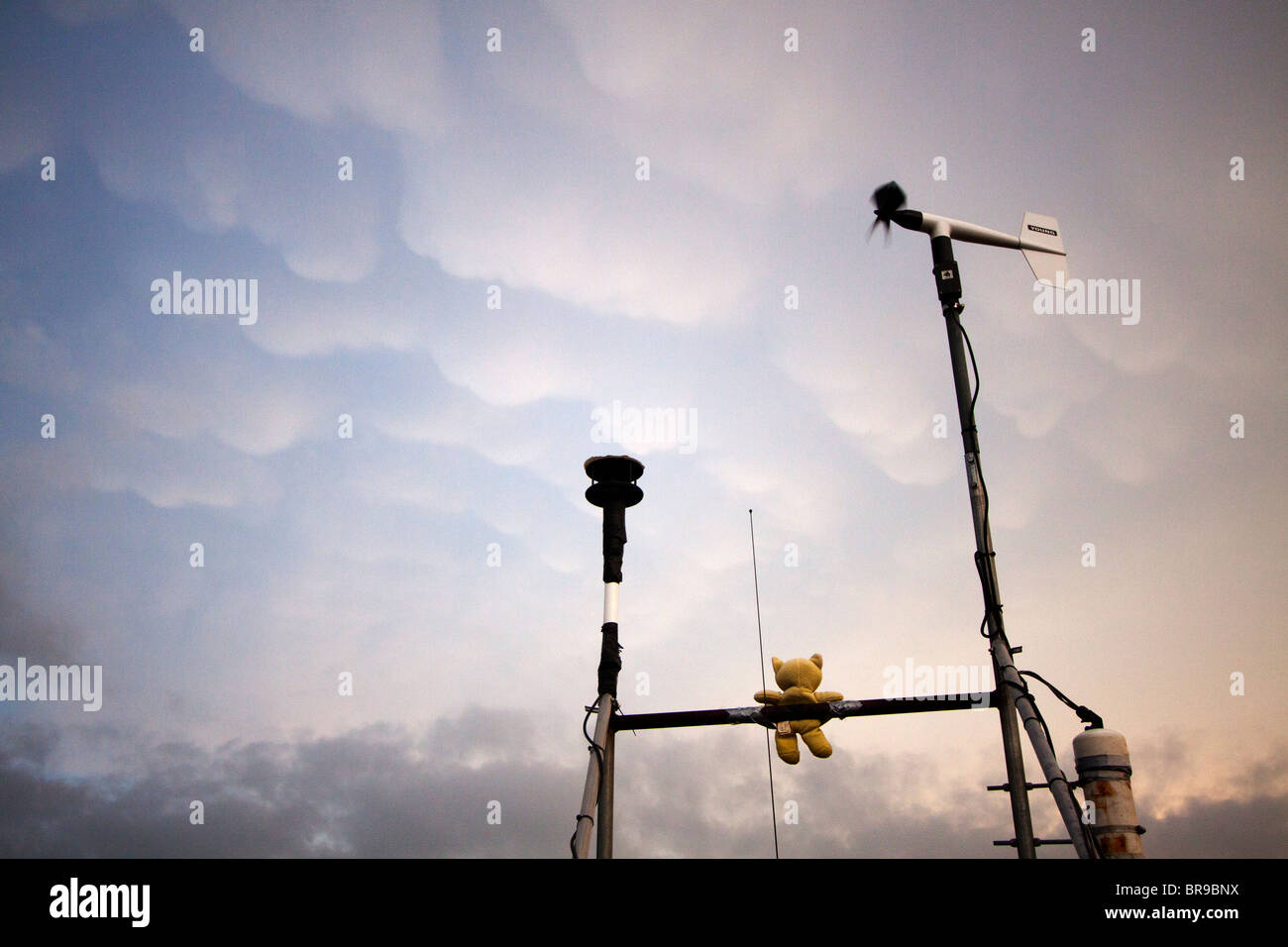 Weather instrumentation atop a storm chaser vehicle participating in ...