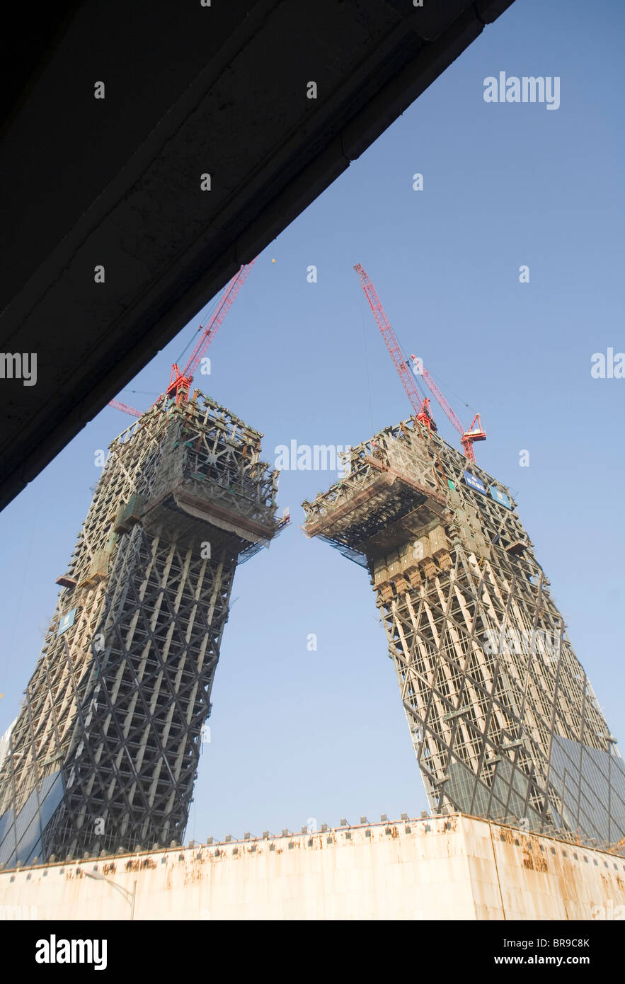 The China Central Television Building under construction in Beijing ...