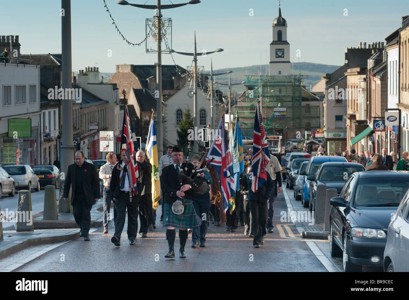 Parade at a Remembrance Day Service in Lanark Scotland Stock Photo - Alamy