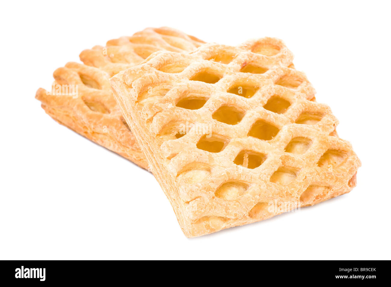 split cookies isolated on white background Stock Photo - Alamy