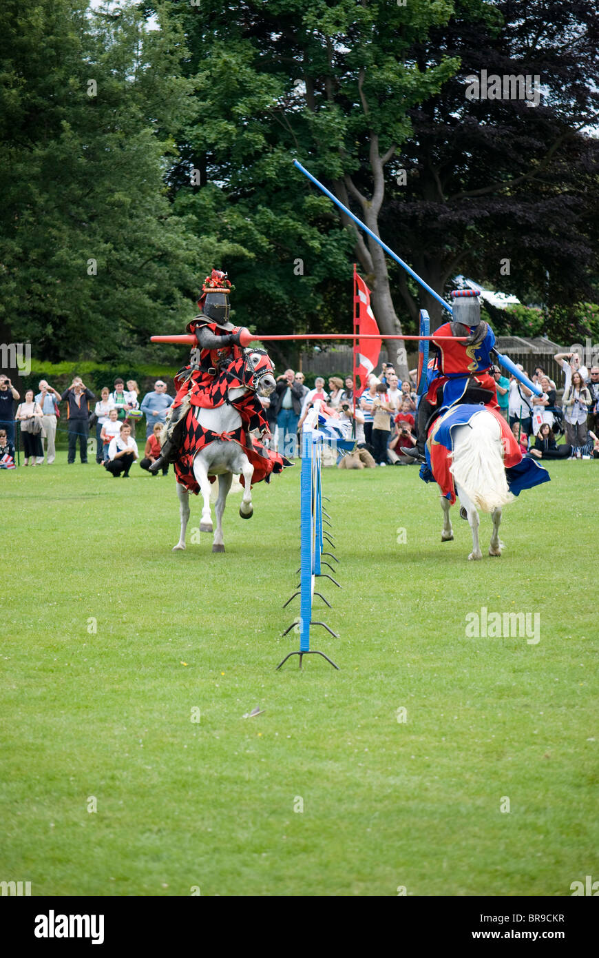 A "tilt" at a jousting display by the Knights of Royal England at ...
