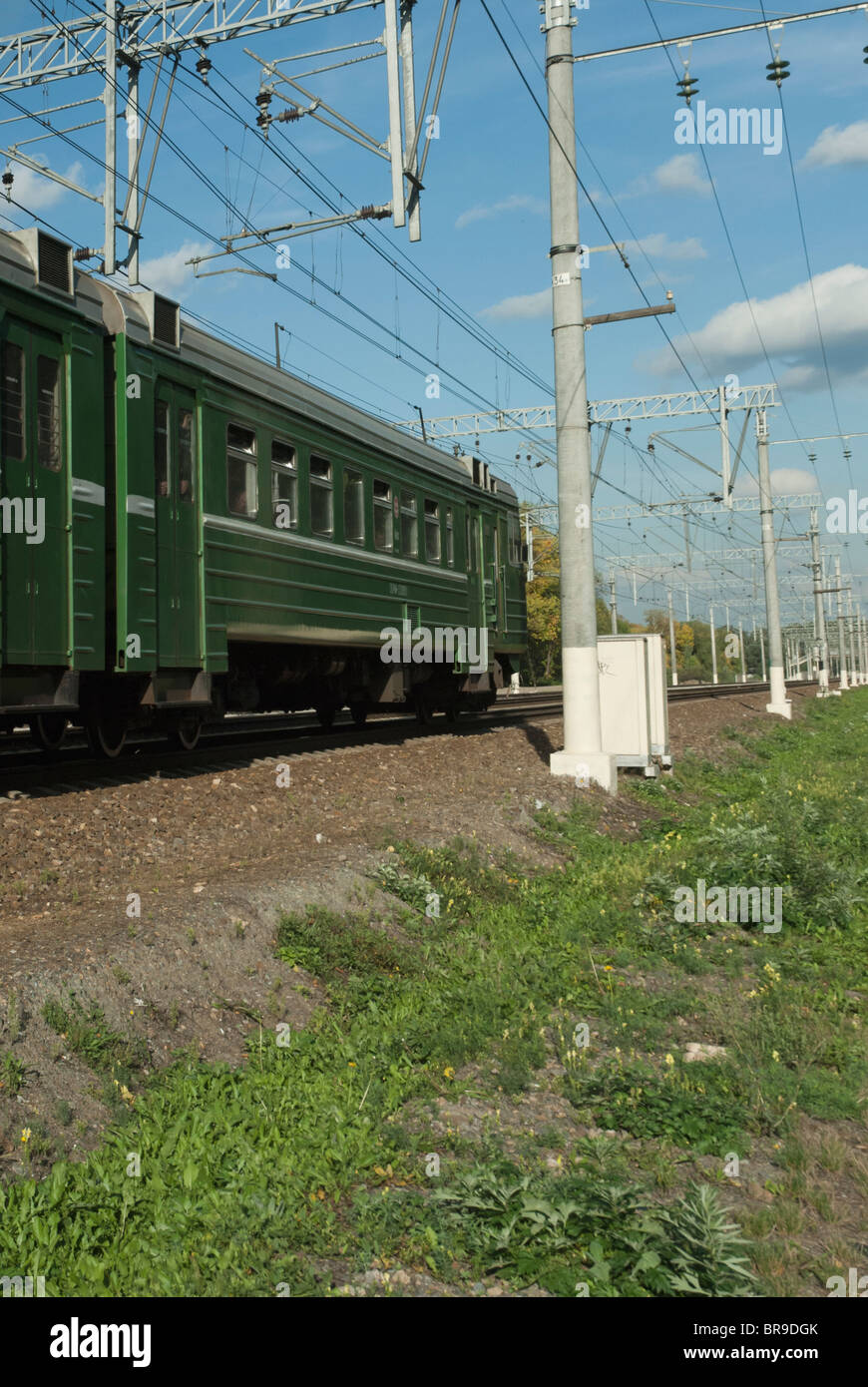 Russian electric train Stock Photo - Alamy