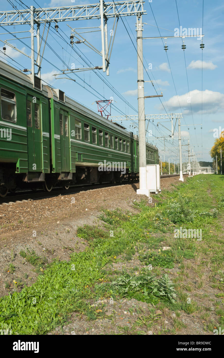 Russian electric train Stock Photo - Alamy