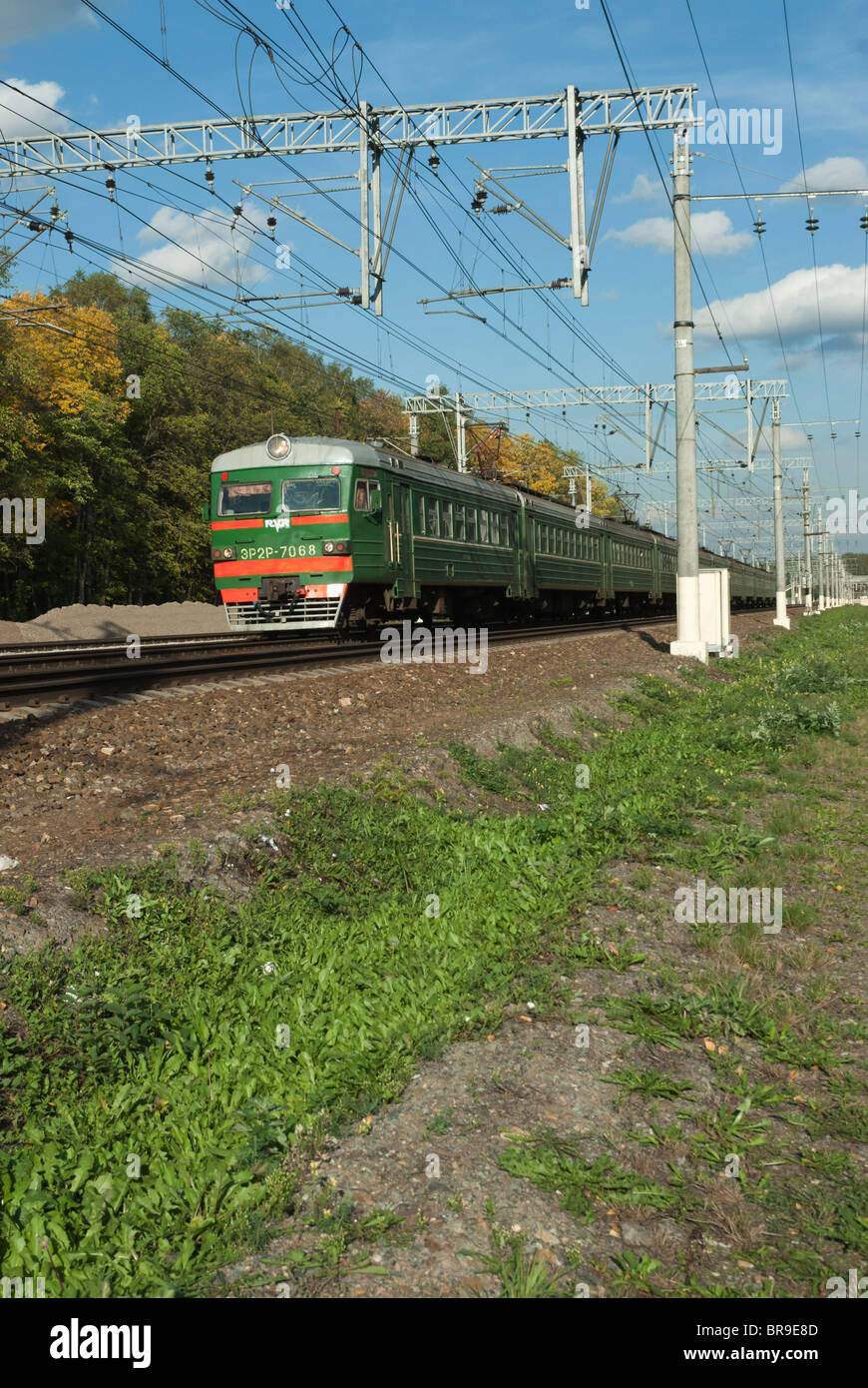 Russian electric train Stock Photo - Alamy