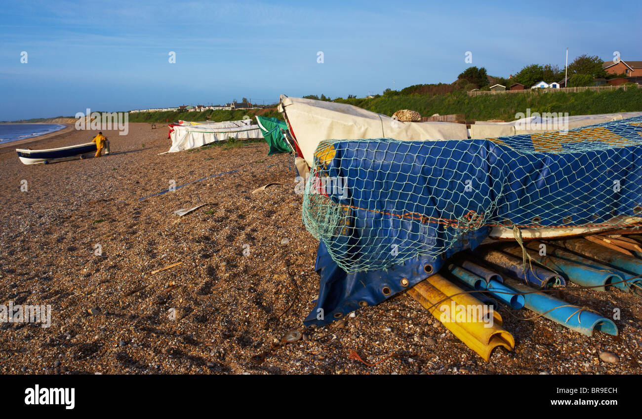 A scene from Pakefield near Lowestoft on the Suffolk Coast Stock Photo ...