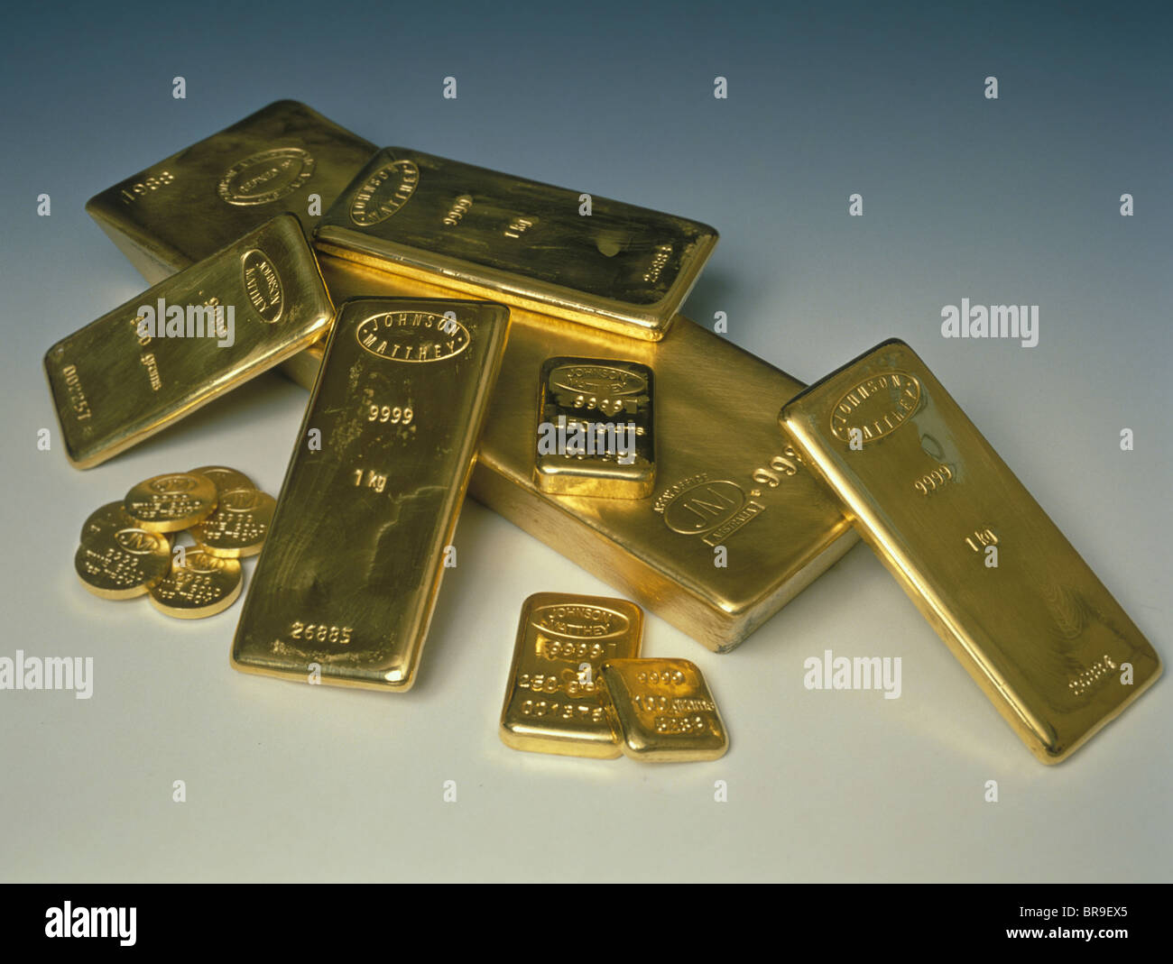 1990s GOLD INGOTS AND COINS Stock Photo - Alamy