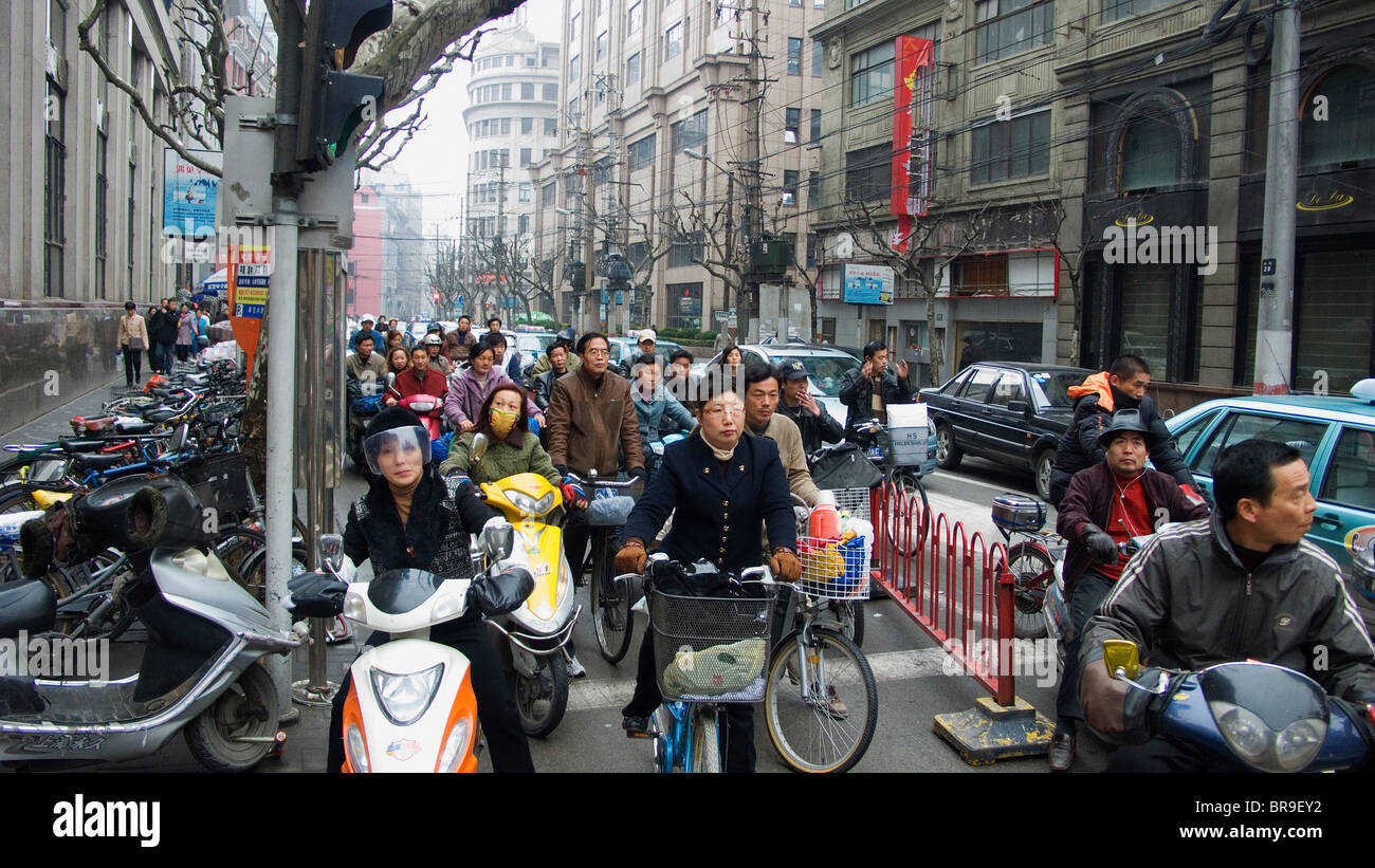 The urban street congestion of Shanghai China Stock Photo - Alamy