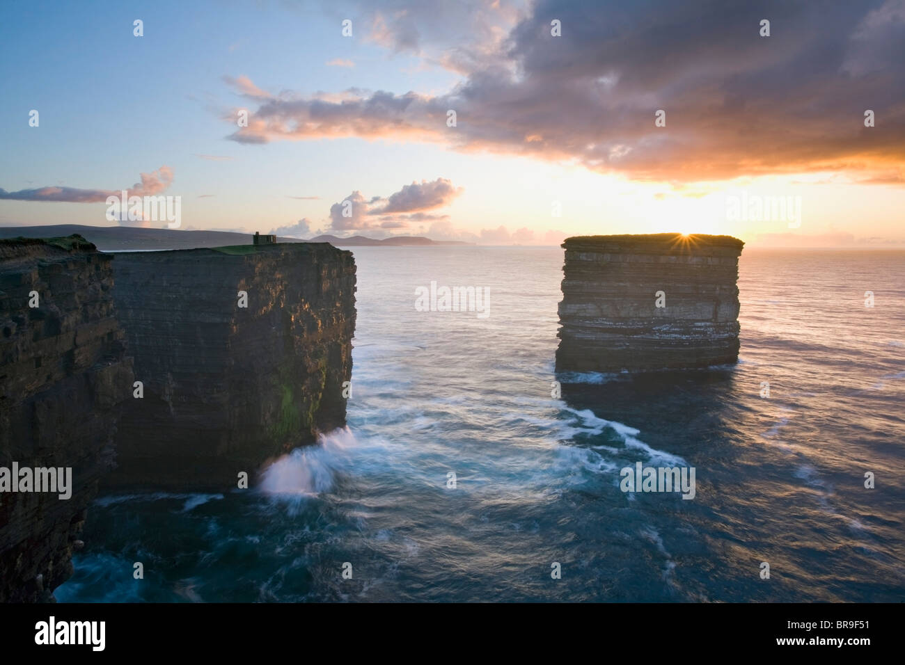 Sunset Over Downpatrick Head, County Mayo, Ireland Stock Photo - Alamy