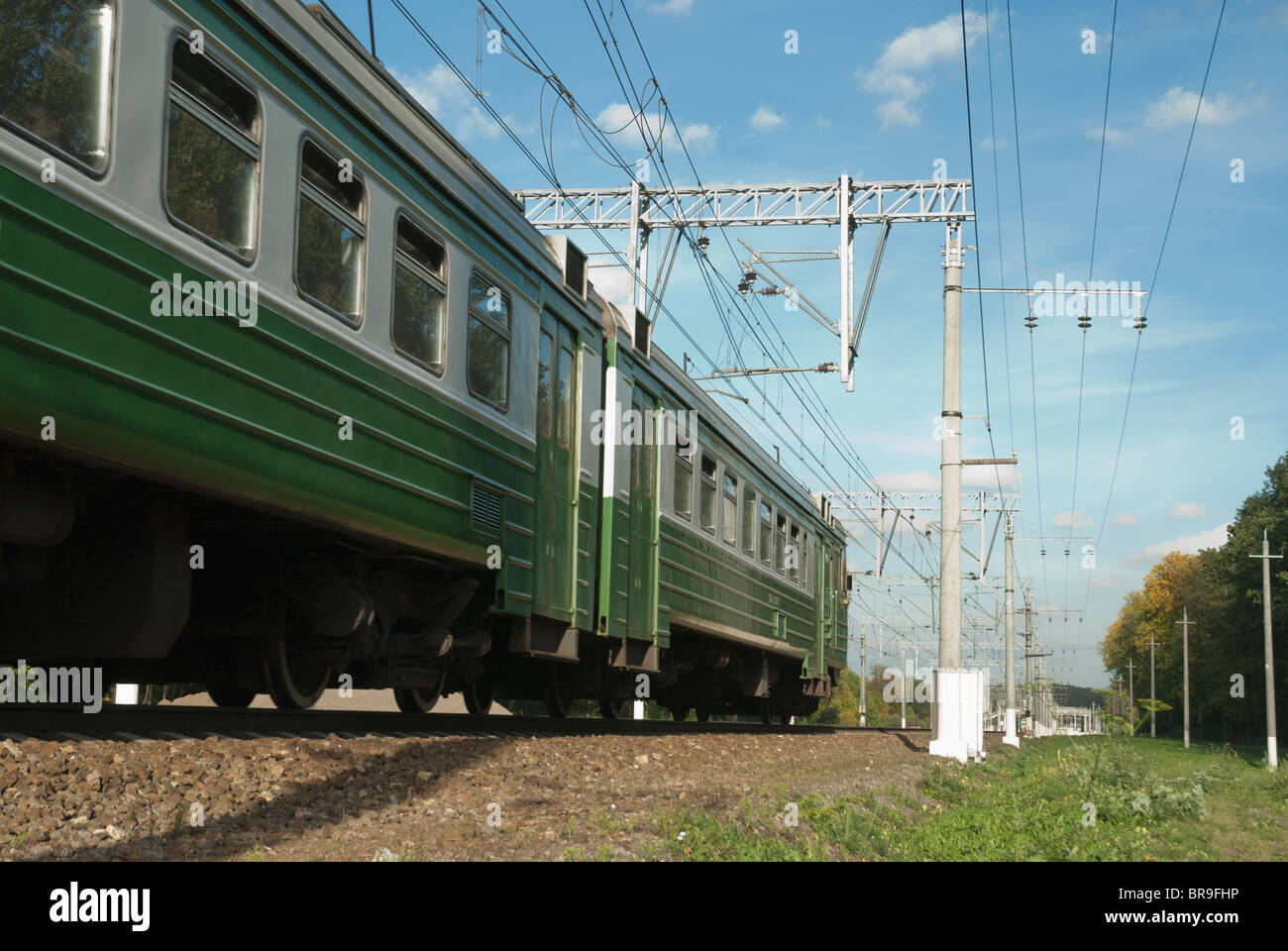 Russian electric train Stock Photo - Alamy
