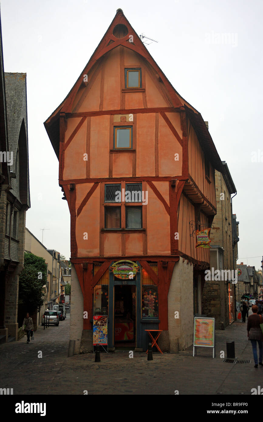 medieval shop building at corner of Rue du Poterie and Rue de Sevigne ...