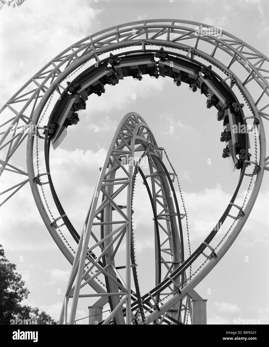 1970s ROLLER COASTER AMUSEMENT PARK RIDE Stock Photo - Alamy